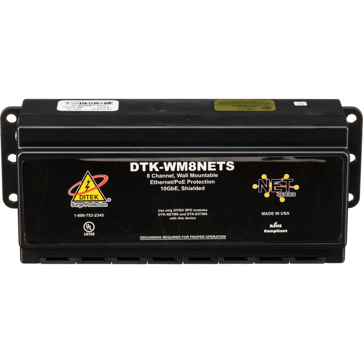 DITEK DTK-WM8NETS Wall Mount 8-Channel NeTwork Surge Protector — Nova ...