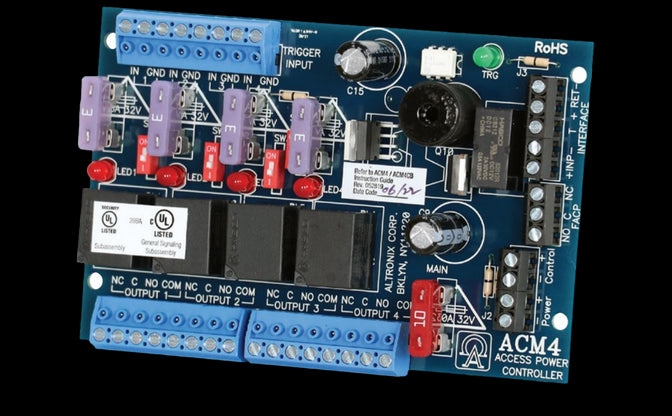 Altronix ACM4 Access Power Controller 4 Fused Relay Outputs Fai, Board ...