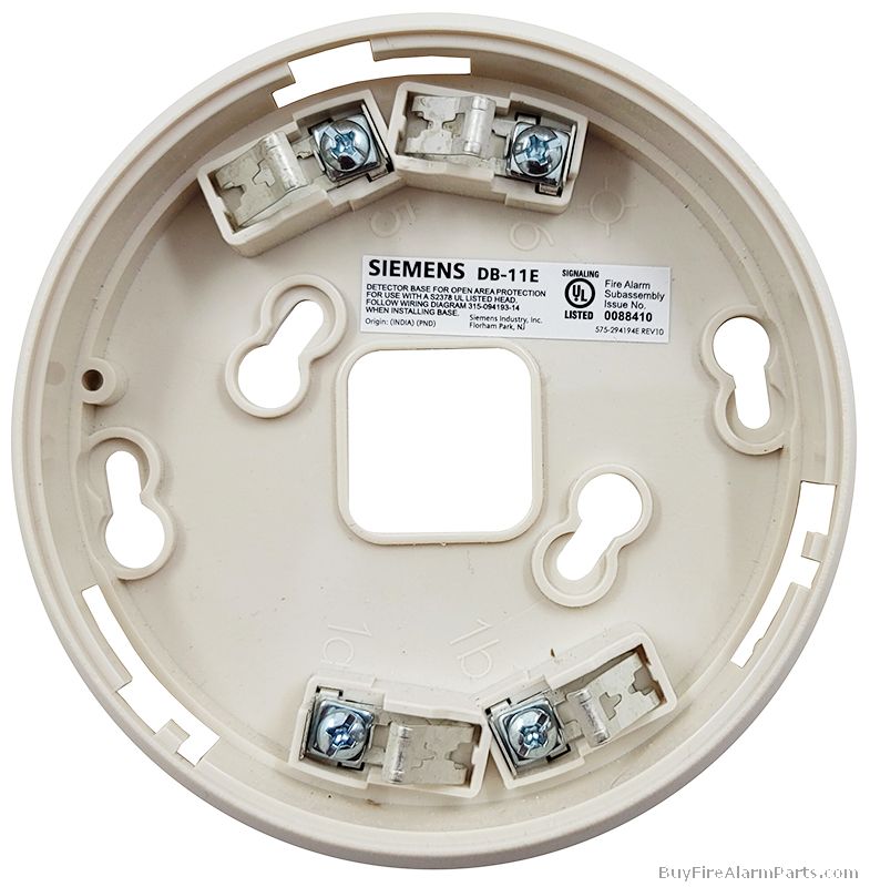 SIEMENS DB-11E Smaller-Diameter Detector Base — Nova Star Supply