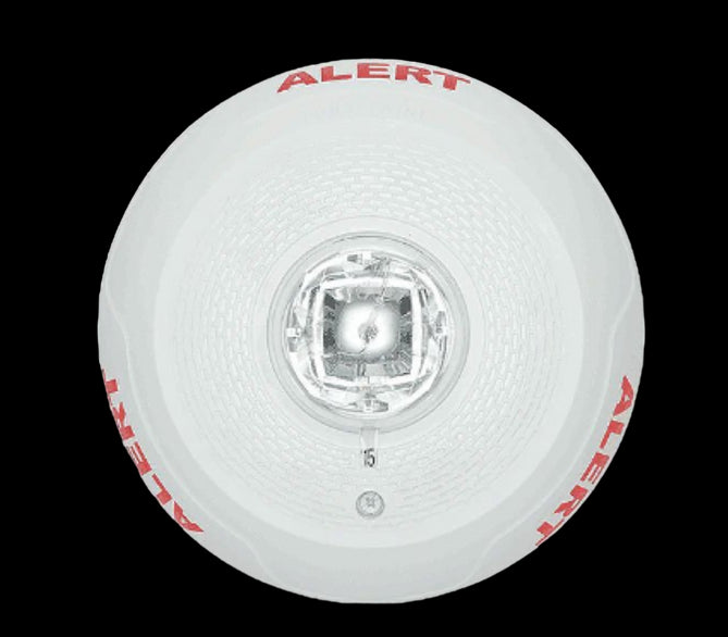 System Sensor SCWLED-CLR-ALERT LED STROBE; CEILING; WHITE; ALERT; 2-WI ...