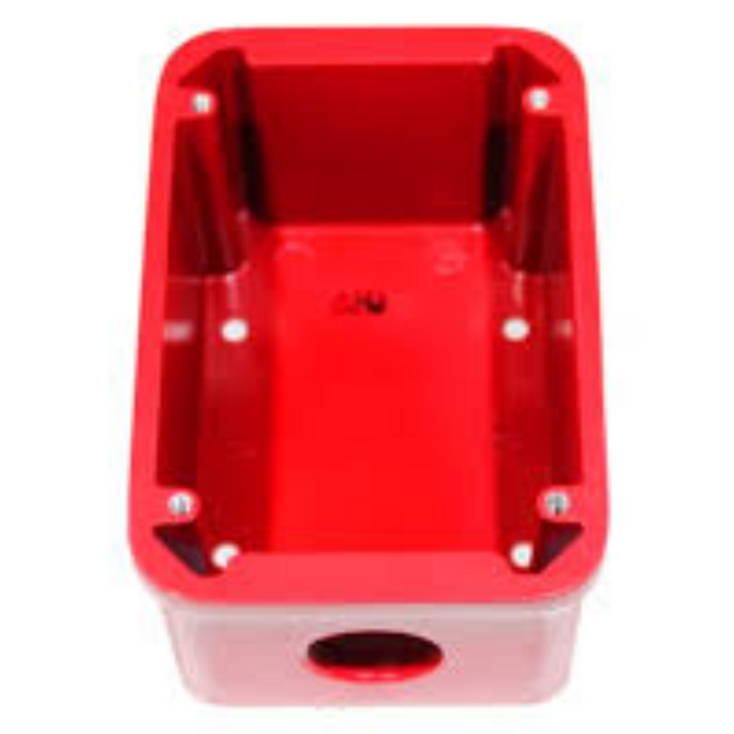 SIGCOM SG-WP Weatherproof red surface mount die-cast metal backbox ...