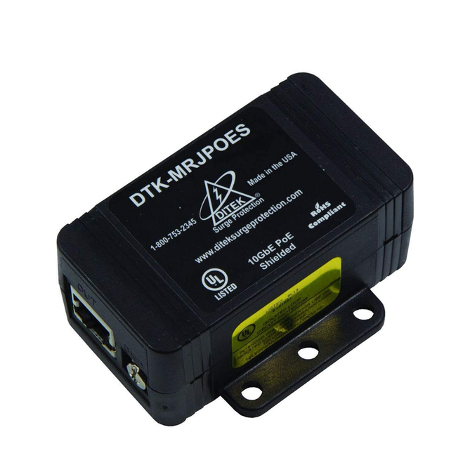 DITEK DTK-MRJPOE Single Channel 10GbE PoE Protector– RJ45 Connection ...