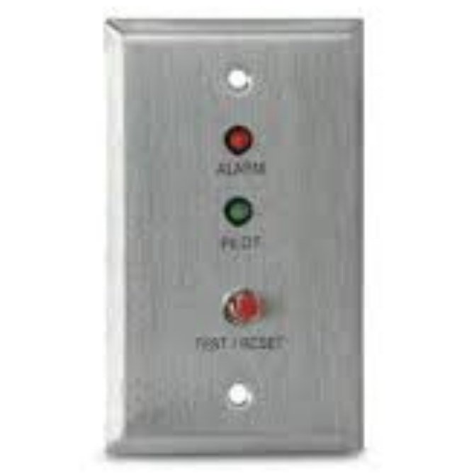 AMSECO MS-RA/P/R Remote Alarm LED (Red) and Key Operated Test/Reset Sw ...