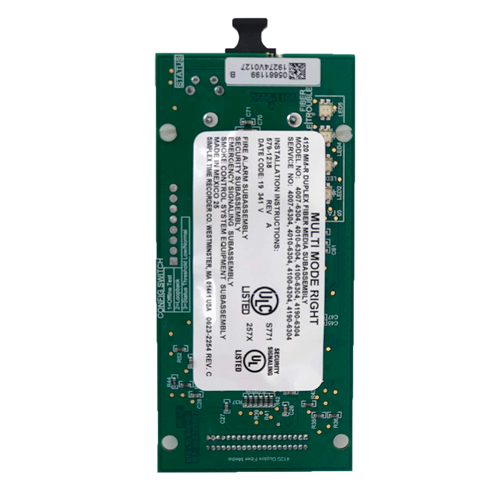 Simplex 4007-6304 4120 Multi Mode Right Duplex Fiber Media — Nova Star ...