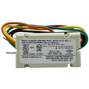 Simplex 4098-9860 Supervised Relay Mounts Remote or in Base Electrical ...