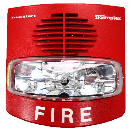 Simplex 49CMTV-WRF-BA Horn-Strobe Multi-Tone Multi-Cd Wall Mount Red ...