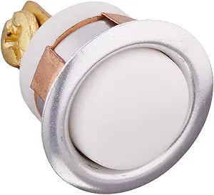 620 EDWARDS Low voltage insulated push button. Panel mount. Chrome with ...
