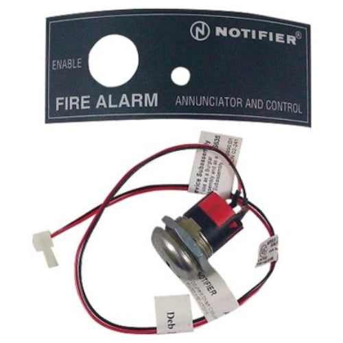 NOTIFIER AKS-1B Annunciator Key Switch Black Label with White Letters ...