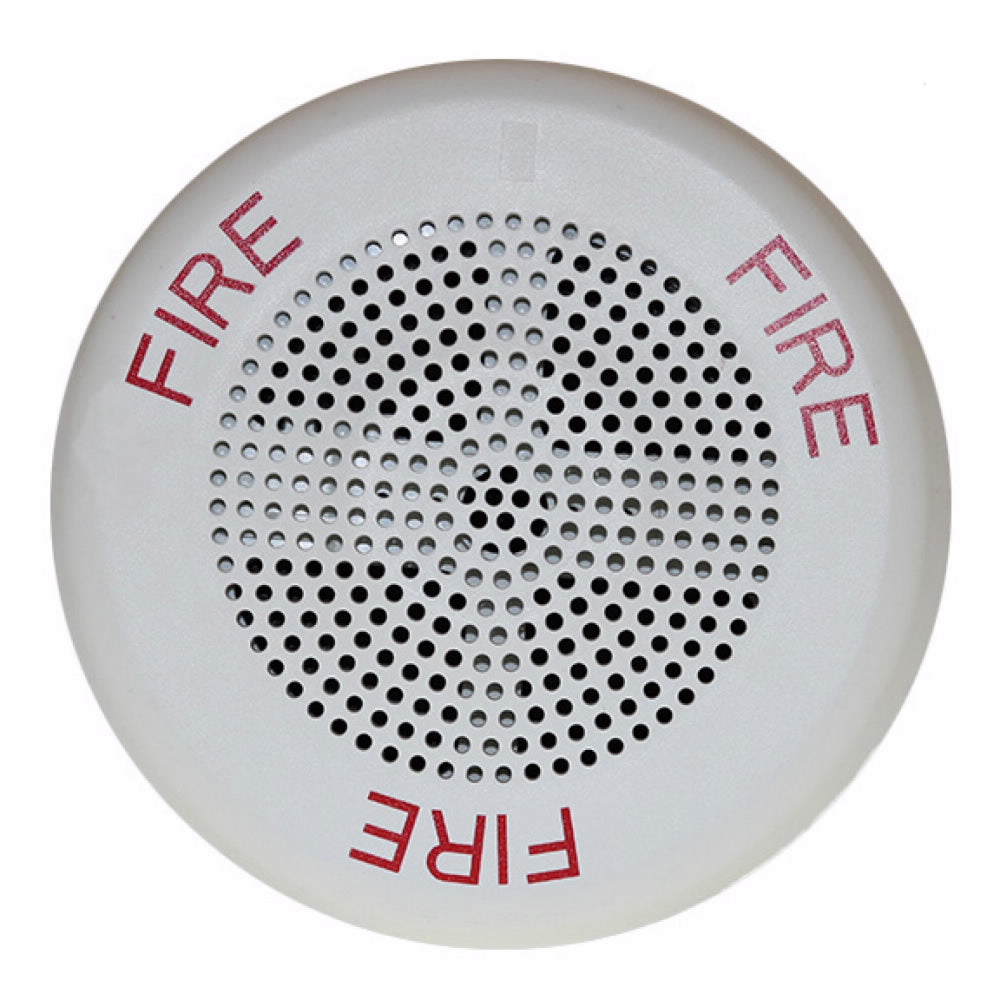 LSPKWC WHEELOCK Led 2W Hf Spkr Rnd Semi Flush Ceil 24Vdc Wht Fire ...