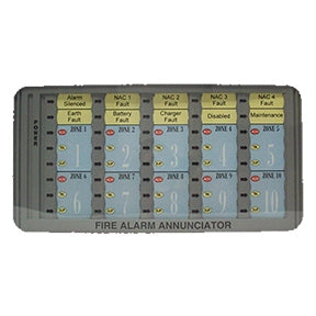 Notifier N-ANN-LED 10-Input Zone Annunciator Module with Alarm Trouble ...