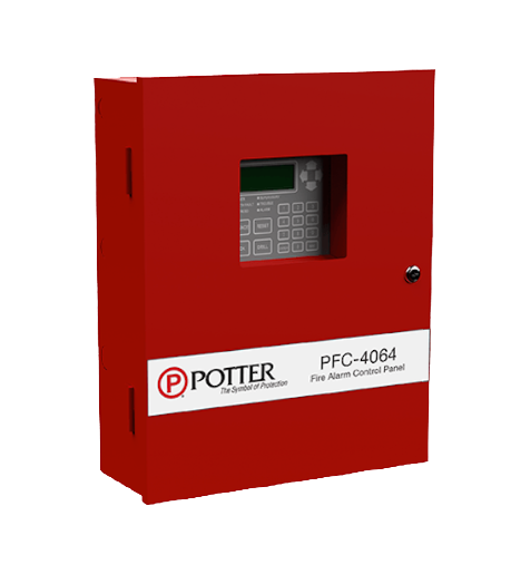 PFC-4064 POTTER Conventional Fire Alarm Control Panel Red Cabinet ...