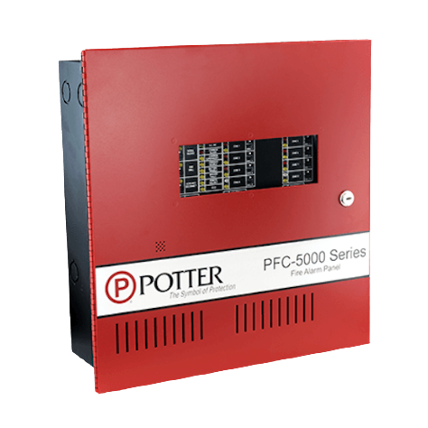 PFC-5008 POTTER 8 Zone Facp No Dact Red Cabinet — Nova Star Supply