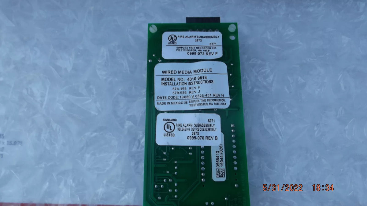 Simplex 4010-9818 Wired media card for the 4010/4010ES — Nova Star Supply