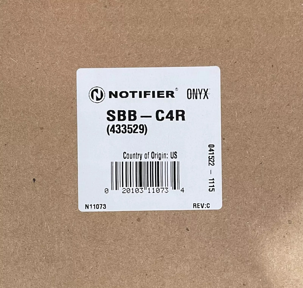 Notifier SBB-C4R Backbox Assembly Three Tiers Red — Nova Star Supply