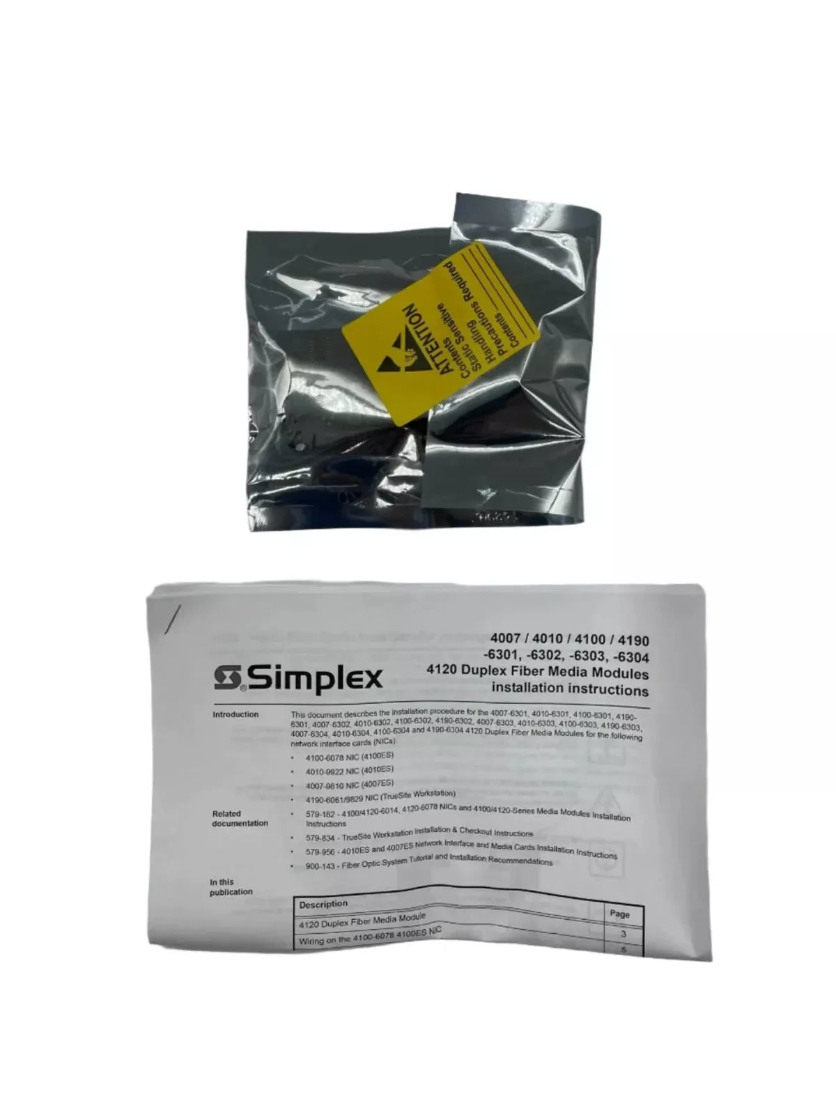 4100-6302 SIMPLEX 4120 SM-R DUPLEX FIBER MEDIA — Nova Star Supply